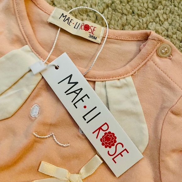 Mae Li Rose | One Pieces | Nwt Mae Li Rose Pink Skirted Bunny Bodysuit ...